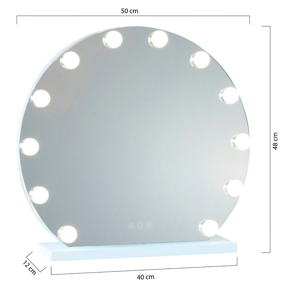 Espejo luces LED semicircular - DREAM | Liderlamp